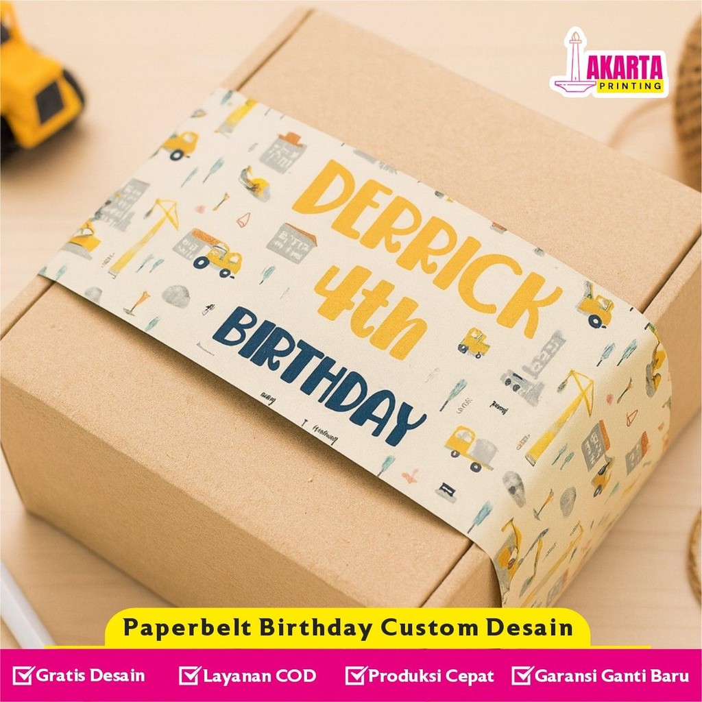 Jual Paperbelt Bento Box Ulang Tahun Anak Label Custom Birthday Bento ...