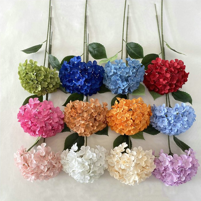 Jual Bunga Hydrangeas Artificial 90 Kelopak Bunga Hydrangeas Imitasi ...