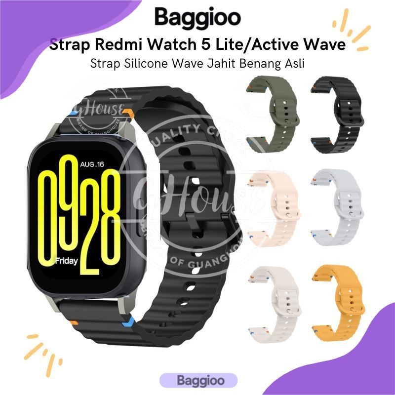 Jual Baggioo Silicone Wave Strap Redmi Watch 5 Lite 5 Active Tali ...