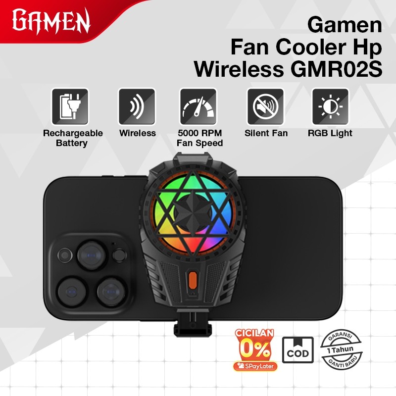 Jual GAMEN Fan Cooler Hp Wireless Rechargable Cooling Hp Tanpa Kabel ...
