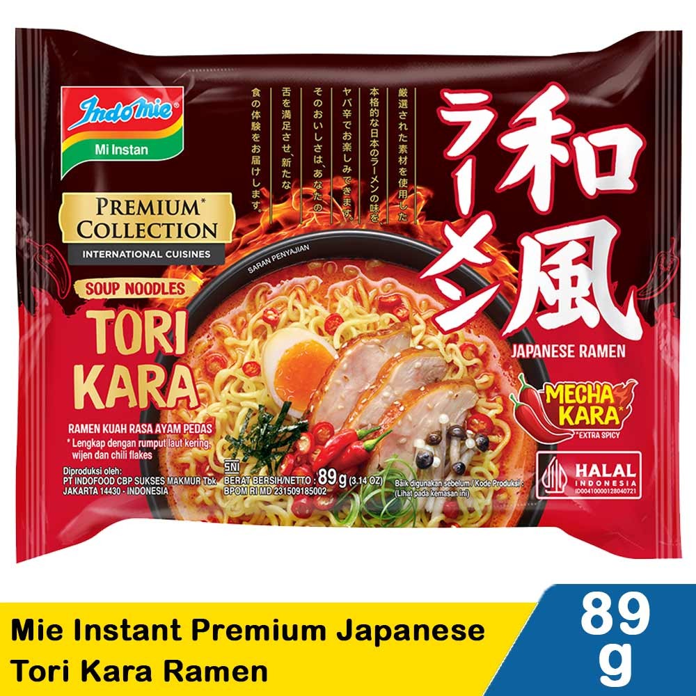 Jual INDOMIE MIE INSTANT PREMIUM JAPANESE TORI KARA RAMEN 89g | Shopee ...