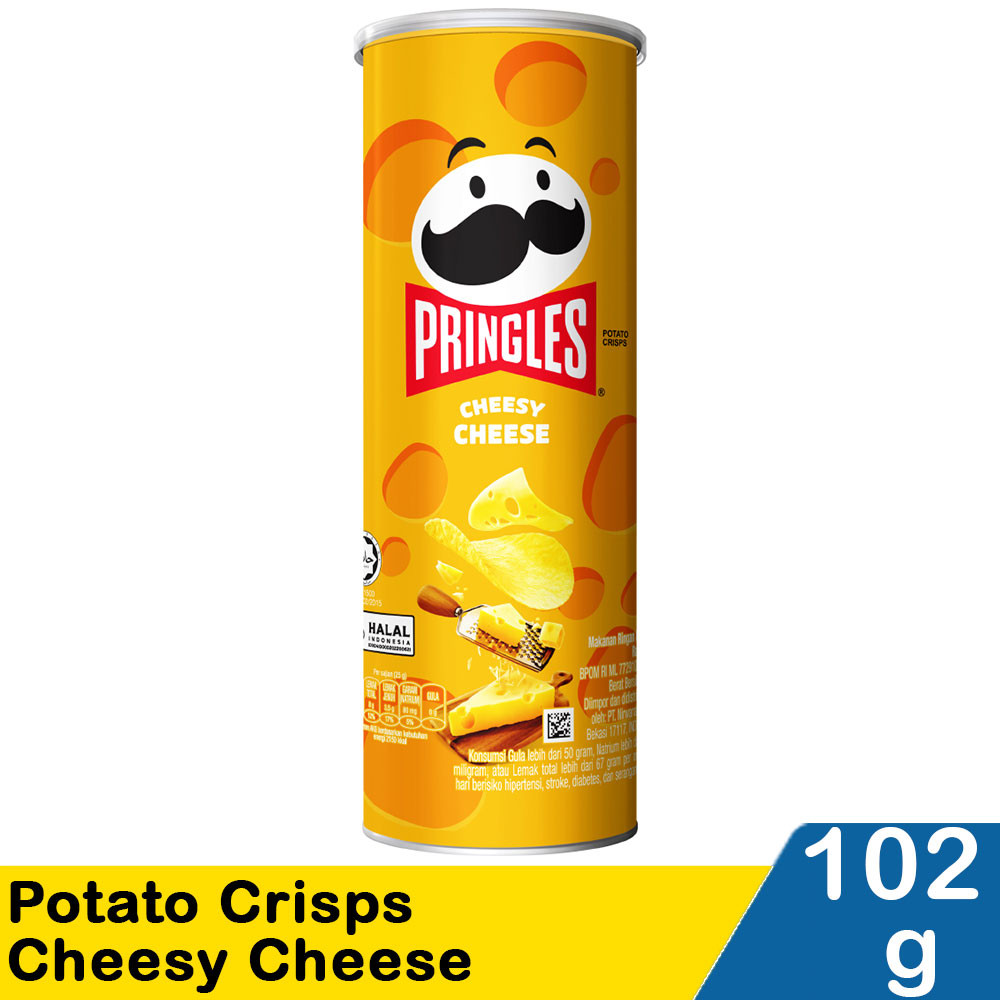 Jual PRINGLES POTATO CRISPS CHEESY CHEESE 102g | Shopee Indonesia