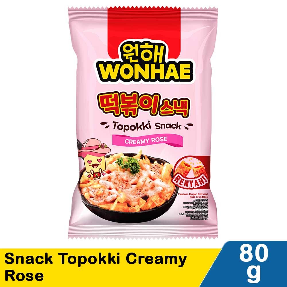 Jual WONHAE SNACK TOPOKKI CREAMY ROSE 80g | Shopee Indonesia