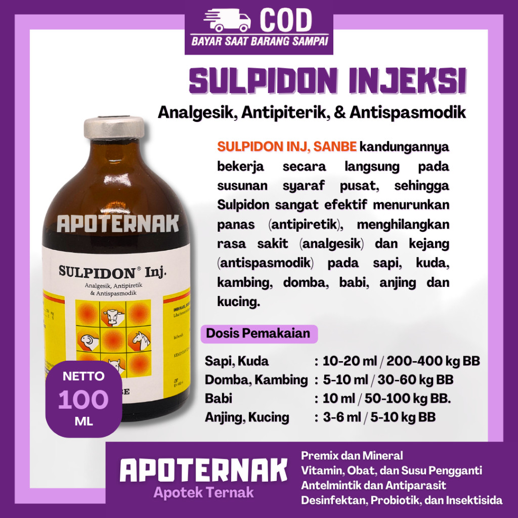Jual SULPIDON Injeksi 100mL - Obat Nyeri Analgesik Demam Antipiretik ...