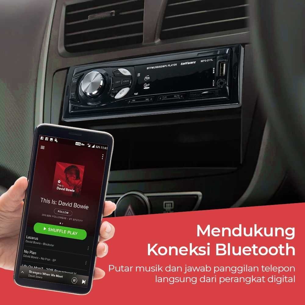 Jual Taffware Tape Mobil Audio MP3 Player Bluetooth 5.0 60W with Remote ...