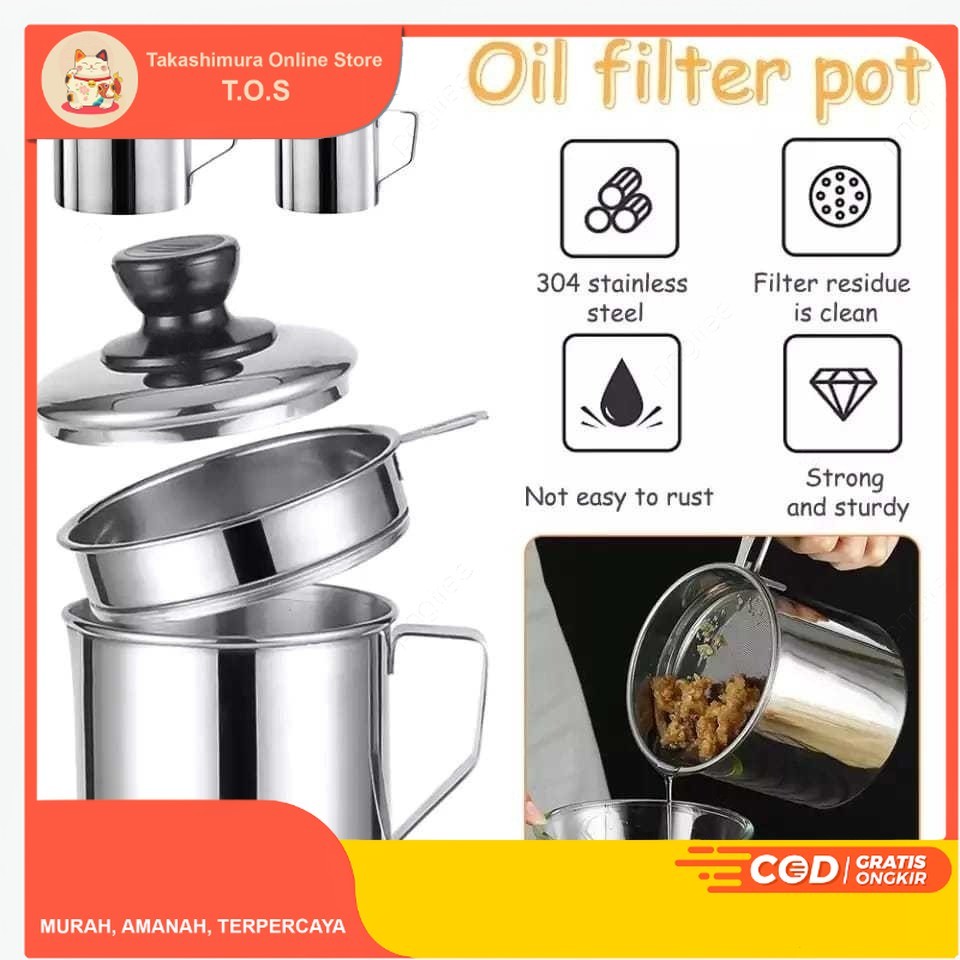 Jual OIL POT SARINGAN MINYAK WADAH PENYARING MINYAK GORENG TEMPAT ...