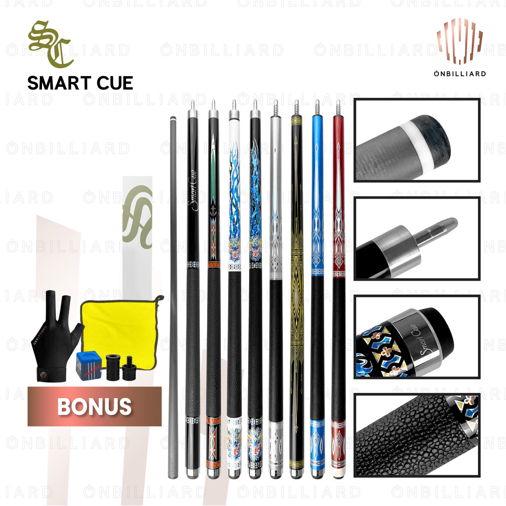 Jual SMARTCUE Low Deflection Cues Stick Billiard Carbon Smart Cue ...