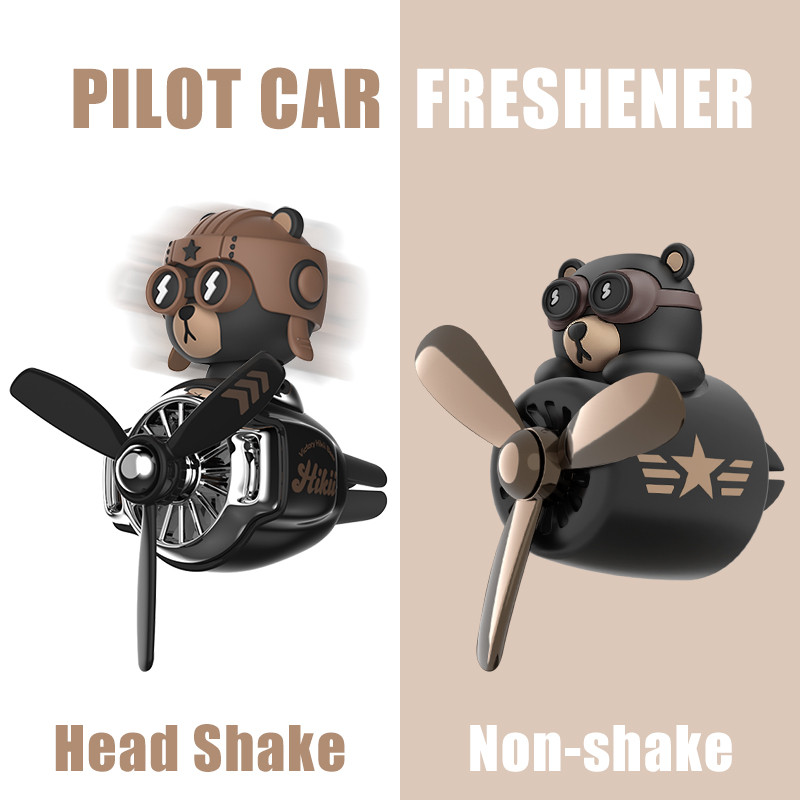 Jual Rotating airplane pilot bear car air fresheners accessories ...