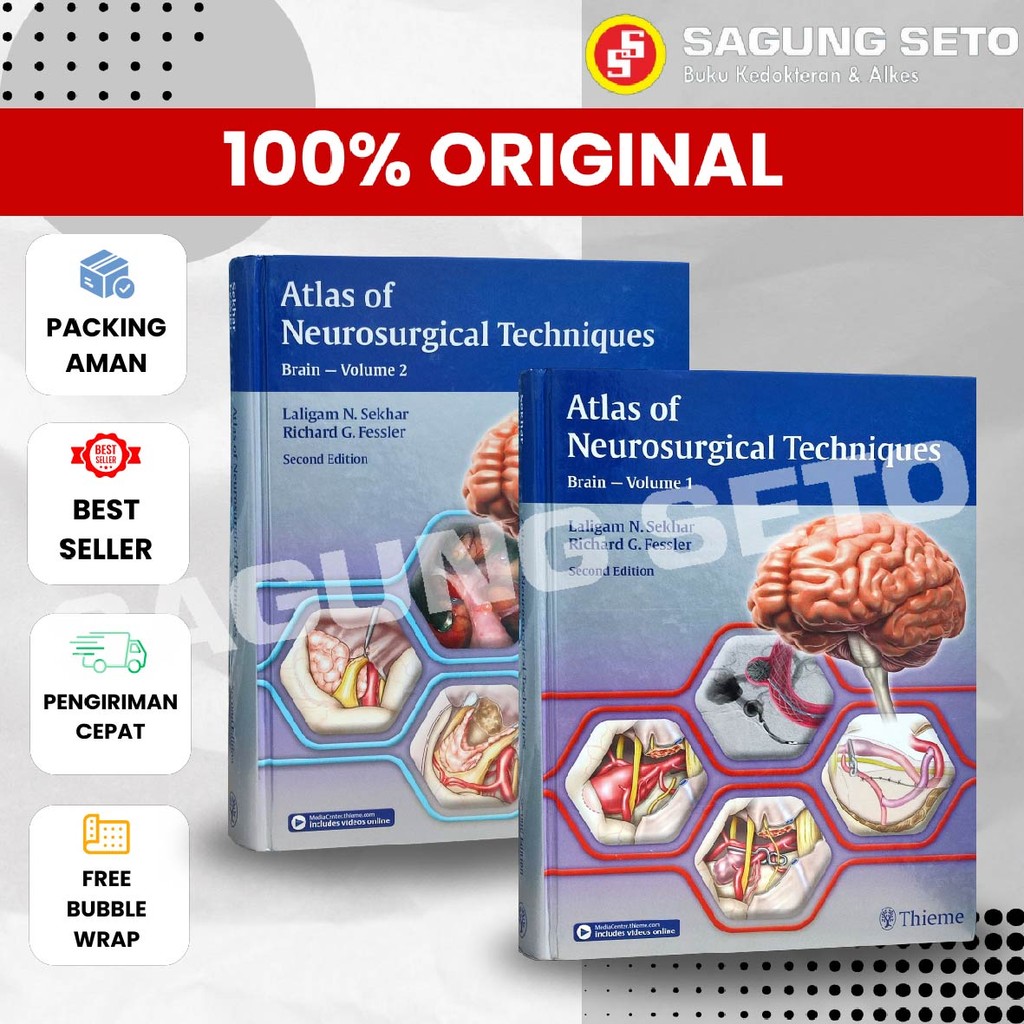 Jual ATLAS OF NEUROSURGICAL TECHNIQUES BRAIN 2ED - LALIGAM N. SEKHAR ...