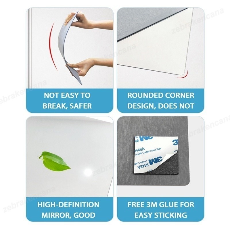 Jual 60*100CM 50X200CM Mirror Stiker Dinding /Sticker Tempel / Cermin ...