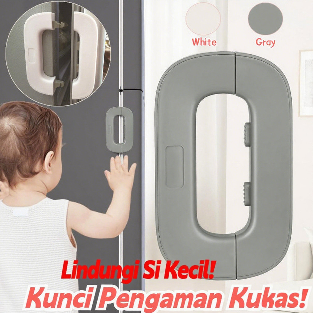 Jual Kunci Kulkas Pintu Laci Lemari Baby Safety Lock ANTI JATUH Kuat ...