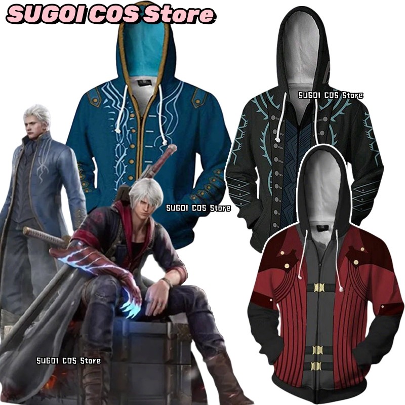 Jual DMC 3 Dante Cosplay Hoodie Sweatershirt Costume Unisex Outfit ...