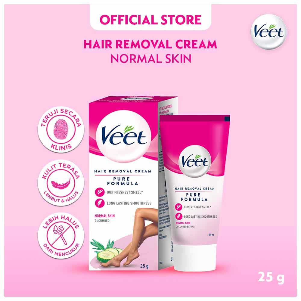 Jual VEET HAIR REMOVAL CREAM NORMAL SKIN 25g | Shopee Indonesia