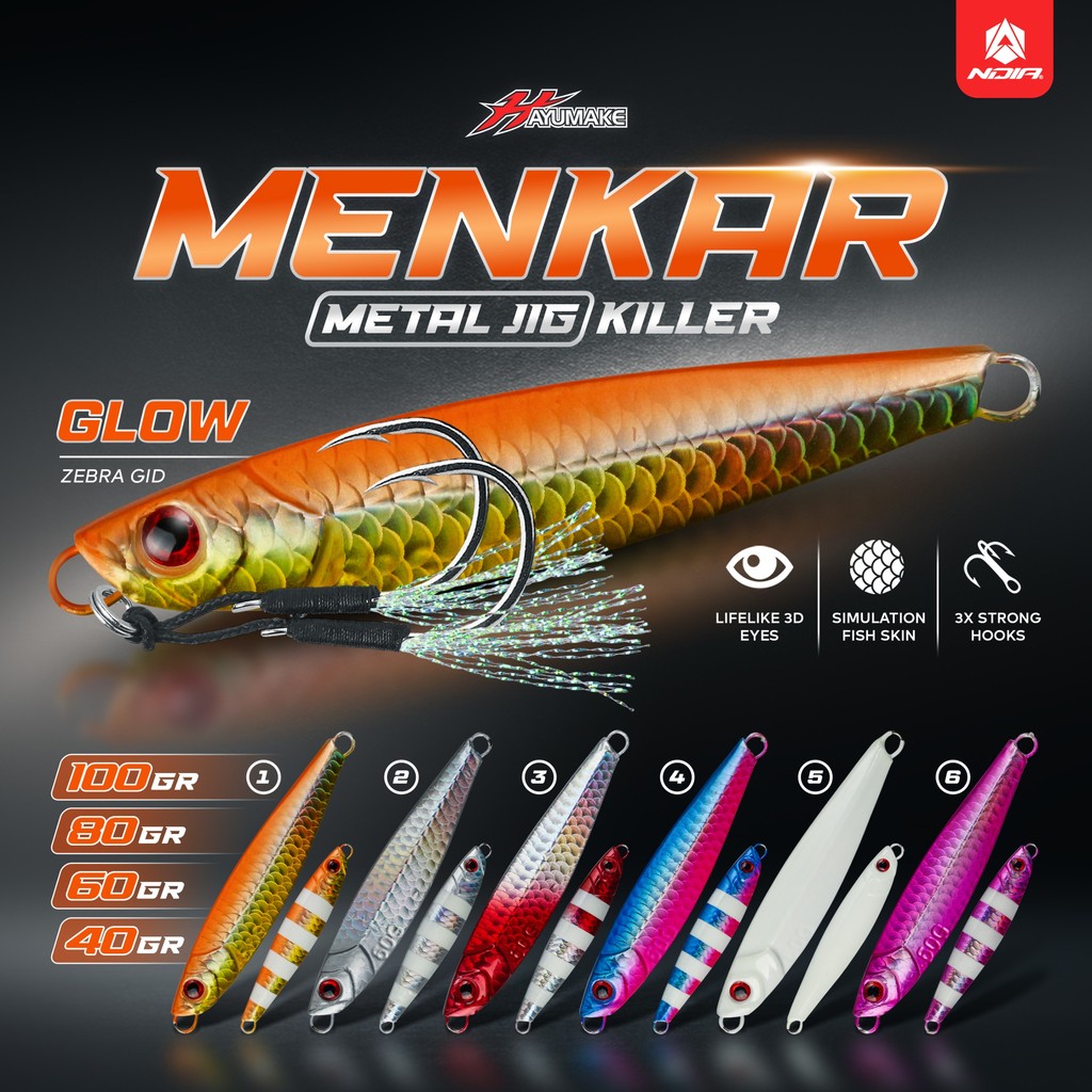 Jual Metal Jig Hayumake MENKAR MetalJig + Assisthook Double Hook Siap ...
