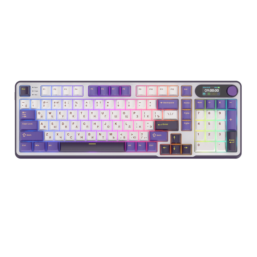 Jual RK S98 ROYAL KLUDGE Top Mount Meanical Keyboard TFT Screen Knob 96 ...