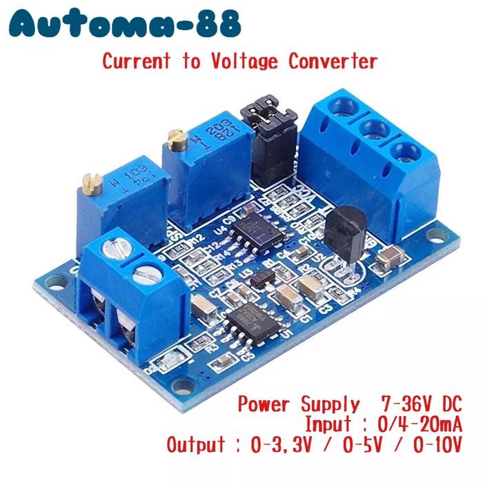 Jual Module Converter Current Arus 0-20 mA 4-20mA to 0-3.3V 5V 10V Volt ...