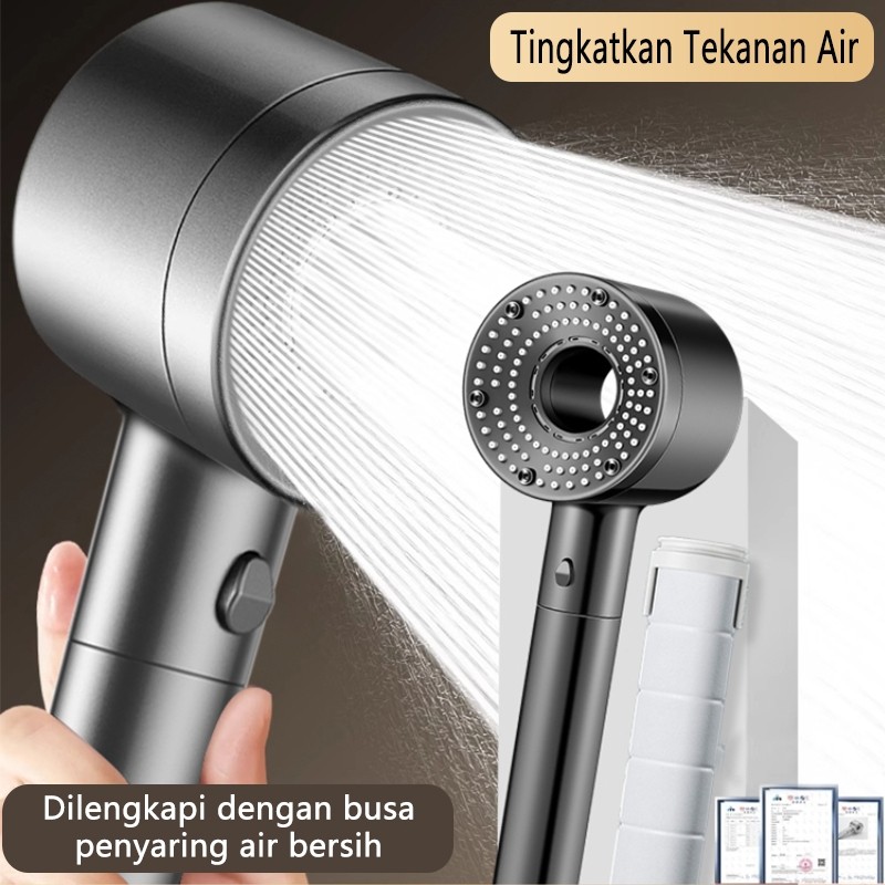 Jual Shower Set 3in1 Kepala Shower Hitam Premium 5 Mode Adjustable ...