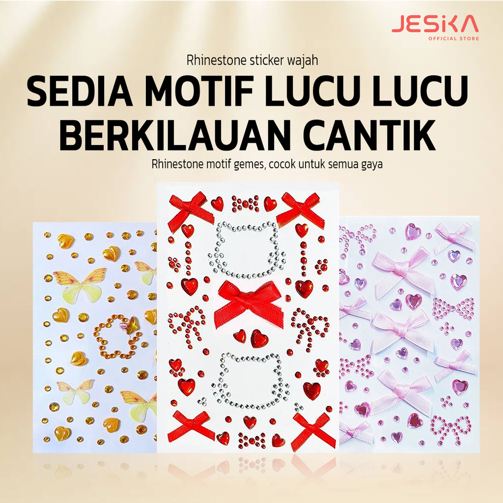 Jual Rhinestone tempel aksesoris untuk wajah mata make up warna kuning ...