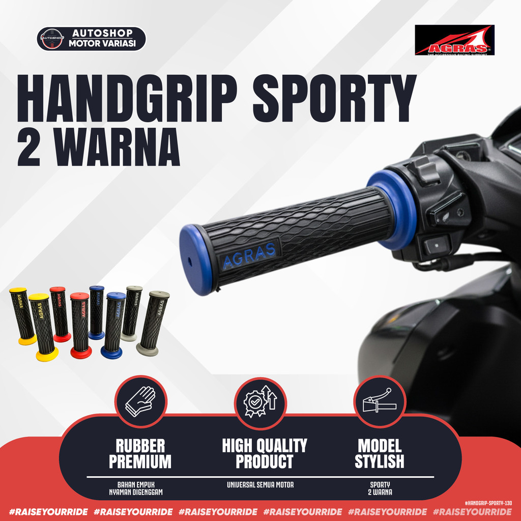 Jual Handgrip Motor STRIP SPORTY – Karet Empuk Premium 2 Warna ...