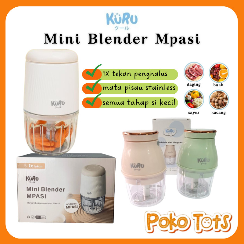 Jual Kuru Baby Portable Mini Chopper Blender Elektrik Penghalus Makanan ...