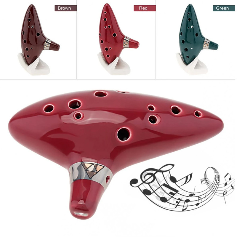 Jual Ocarina Instrument 12 Hole - Ocarina Zelda Alto C with Songbook ...