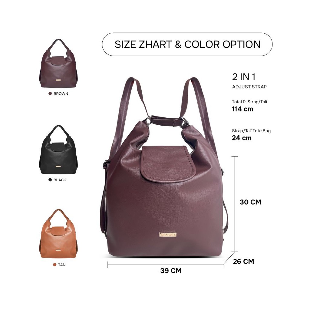 Jual BEBLESS ARUNA 2 IN 1 Tas Wanita Tas Totebag Tas Backpack Wanita ...