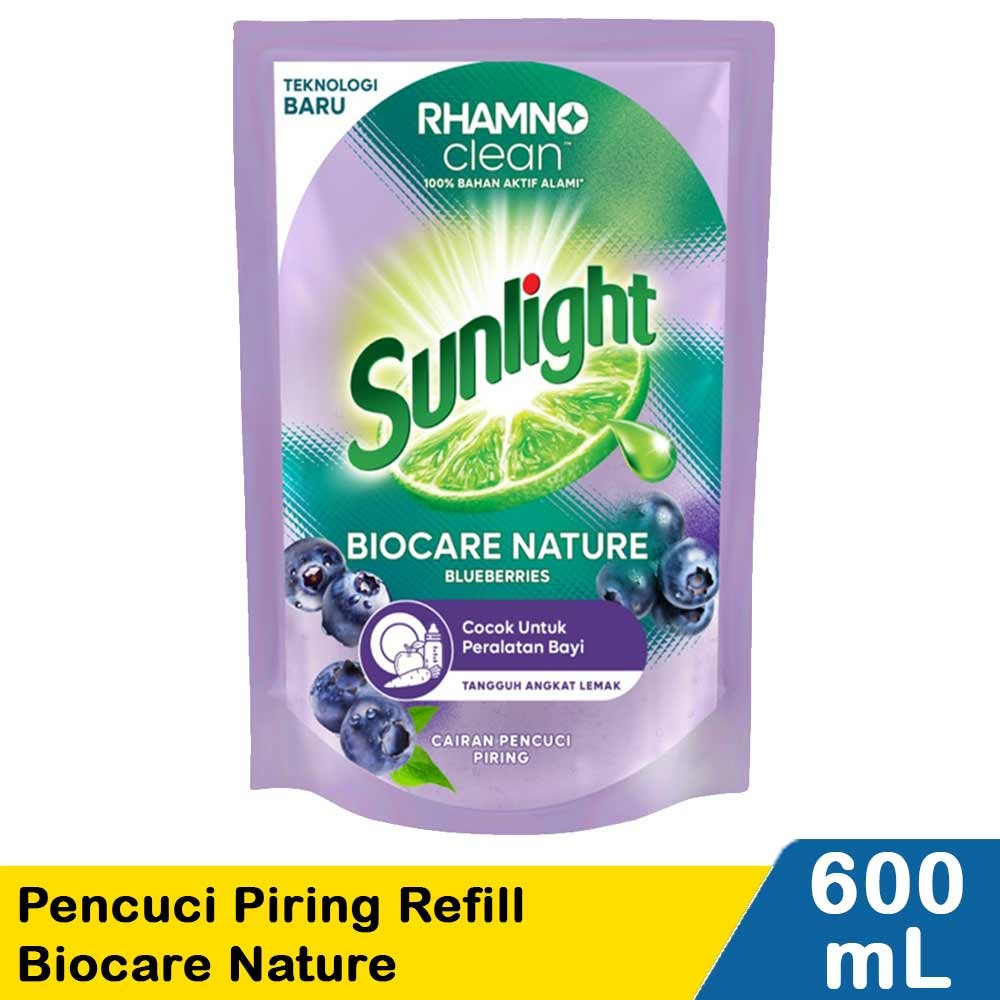 Jual SUNLIGHT PENCUCI PIRING REF BIOCARE NATURE 600mL | Shopee Indonesia