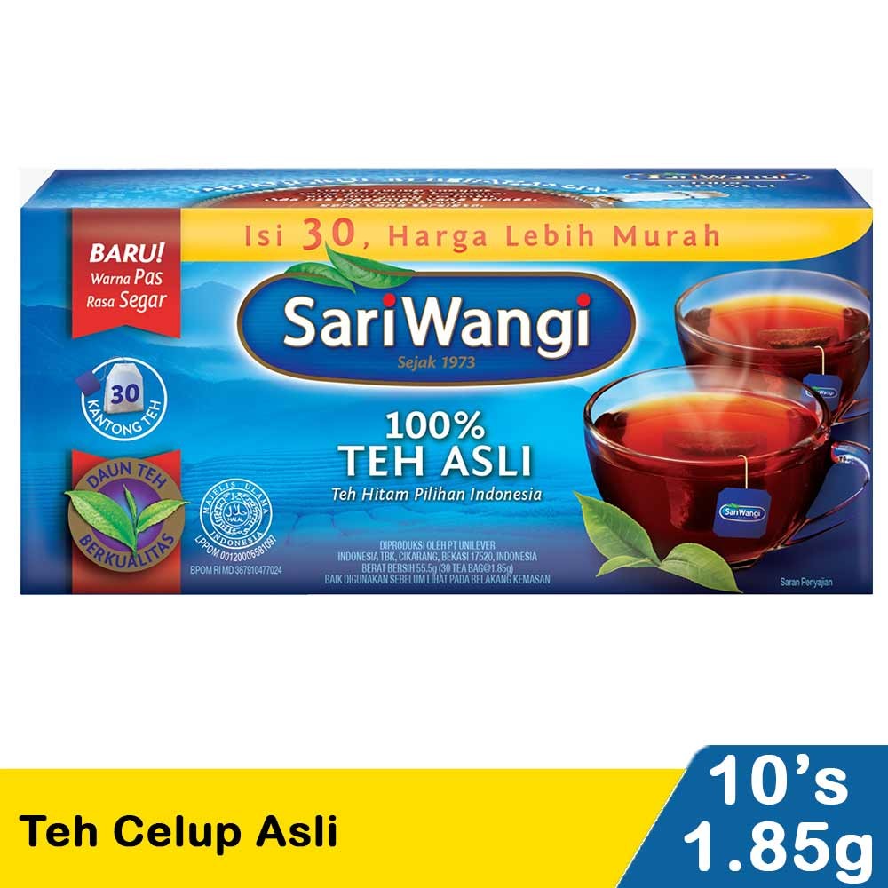 Jual SARIWANGI TEH CELUP ASLI 30X1.85g | Shopee Indonesia