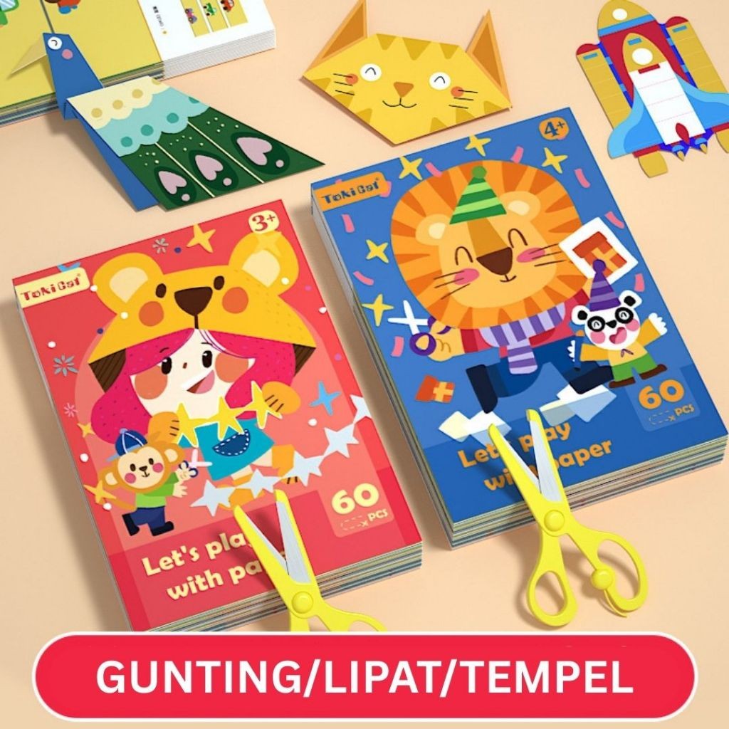 Jual JB (Free Gunting & Lem) 3in1 Mainan DIY Paper Cutting Kit 60 ...