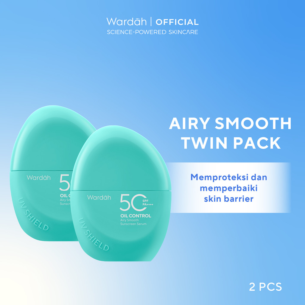Jual Wardah Sunscreen UV Shield Twinpack Airy Smooth Sunscreen Serum ...