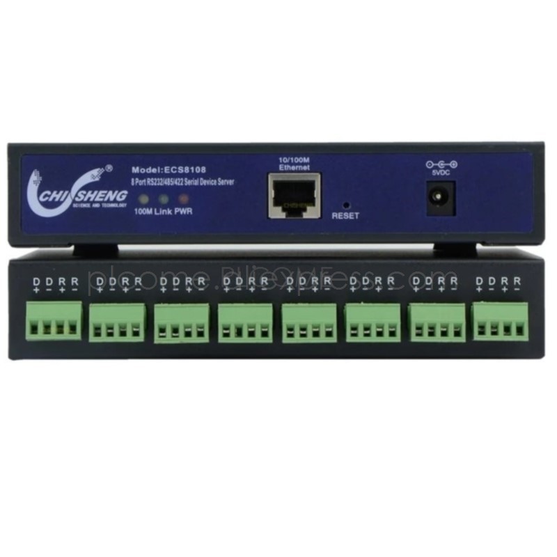 Jual 8 Port RS485 RS422 Serial Port To RJ45 Ethernet Serial Device ...