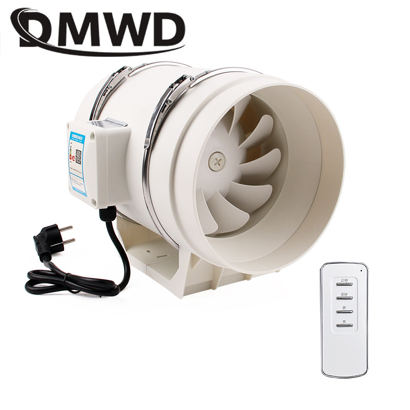 Jual 4/5/6/8 Inch Remote Control Exhaust Fan Silent Inline Pipe Duct ...