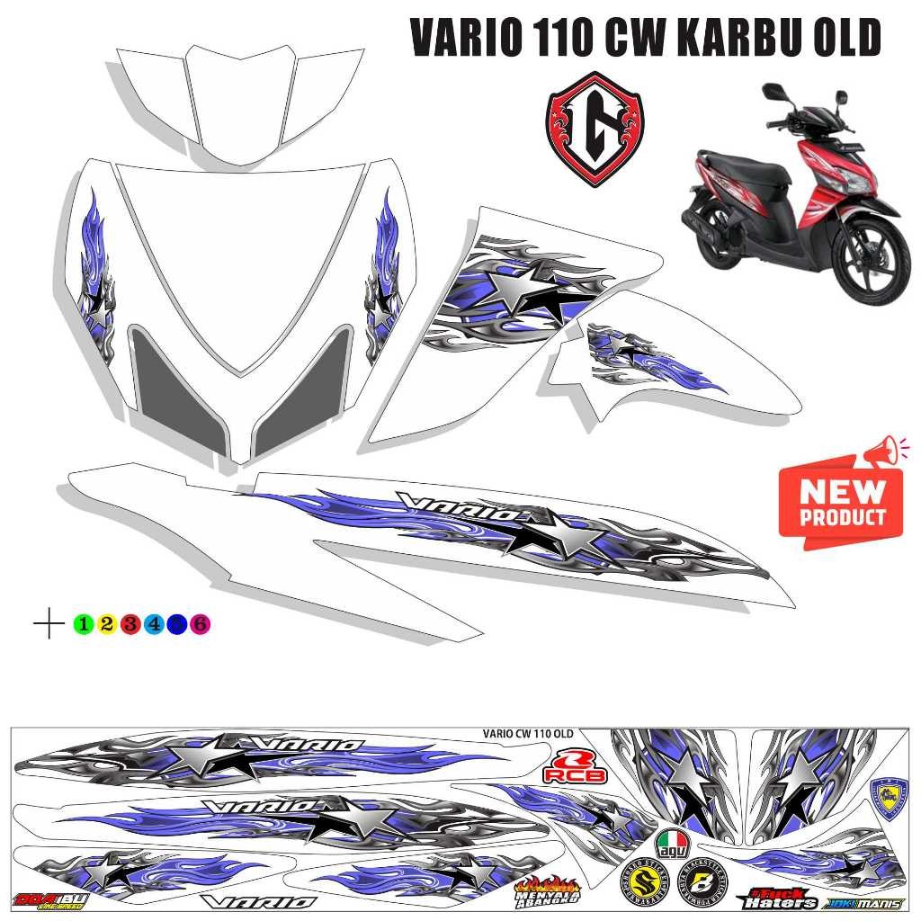 Jual STIKER BUAT MOTOR STRIPING STICKER MOTOR HONDA VARIO CW OLD 110 ...