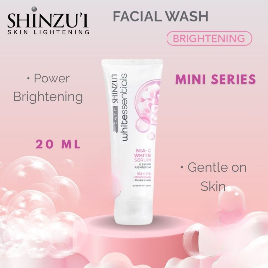 Jual SHINZUI Brightening Facial Wash Snow Mushroom MINI 20ml Antiacne ...