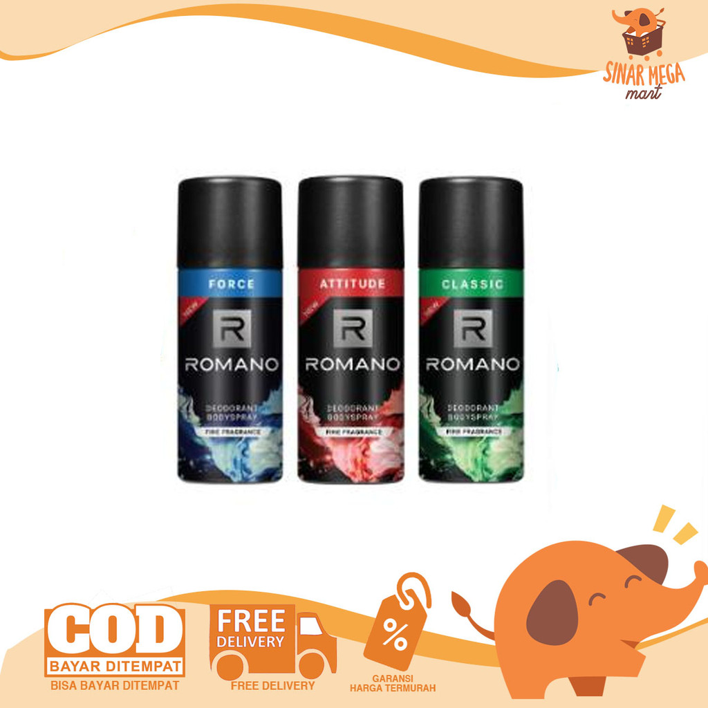 Jual ROMANO Deodorant Body Spray 150ml | Romano Attitude, Classic ...