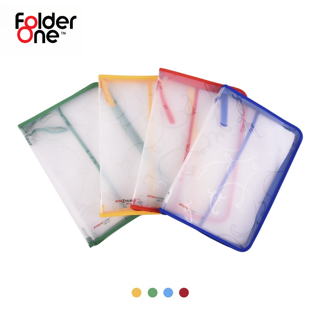 Jual InterX Folder Zipper Bag Flora Map Arsip Resleting Tempat Arsip ...
