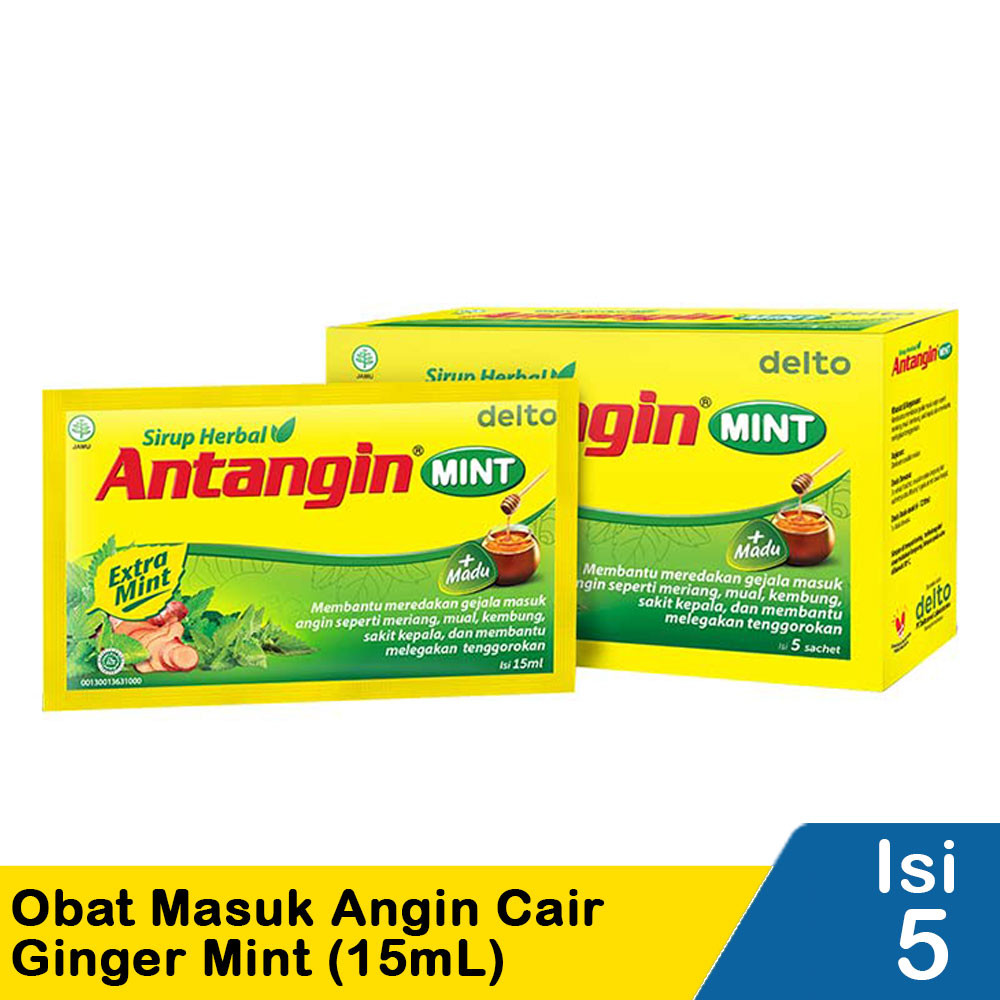 Jual ANTANGIN OBAT MASUK ANGIN CAIR GINGER MINT 5x15mL | Shopee Indonesia