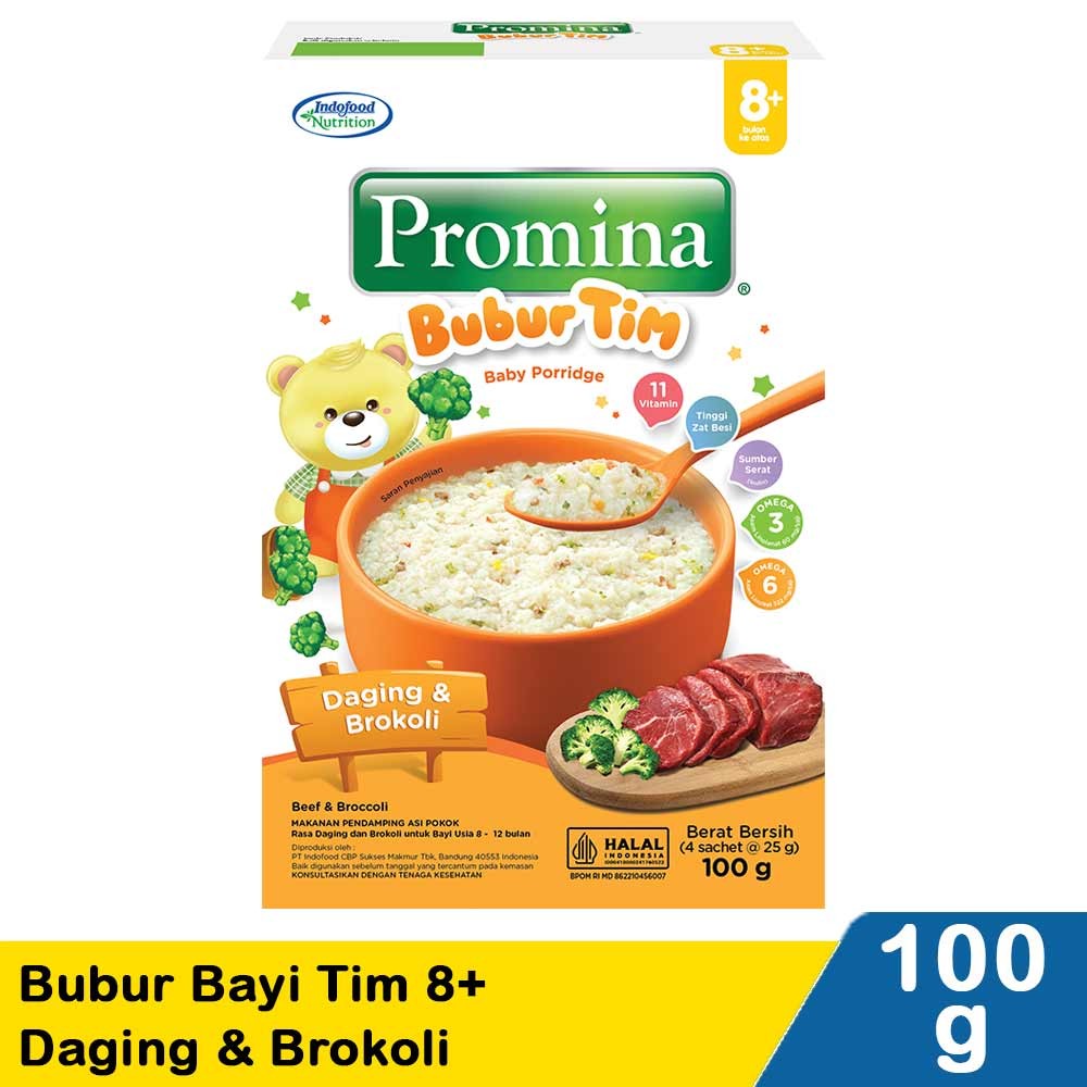 Jual PROMINA BUBUR BAYI TIM DAGING&BROKOLI 100g | Shopee Indonesia