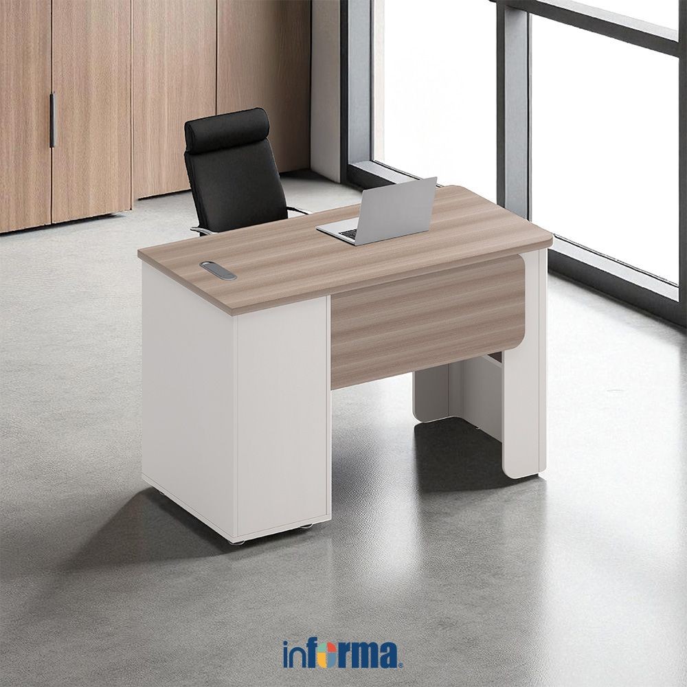 Jual Informa Monthana-2 Meja Kantor 140 cm - Cokelat Office Table ...