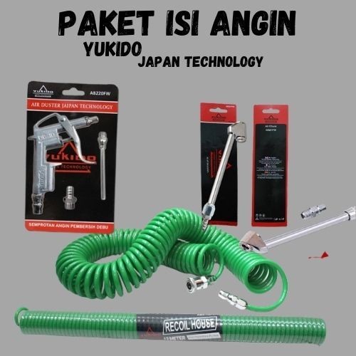 Jual HEMAT GAN !! YUKIDO Set Air chuck Pengisi Angin Ban Plus Selang ...