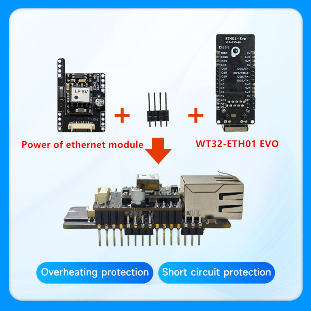 Jual ESP32 Ethernet WT32-ETH01 EVO ESP32 C3 Module Ethernet Module Power Wifi Ethernet Module ...