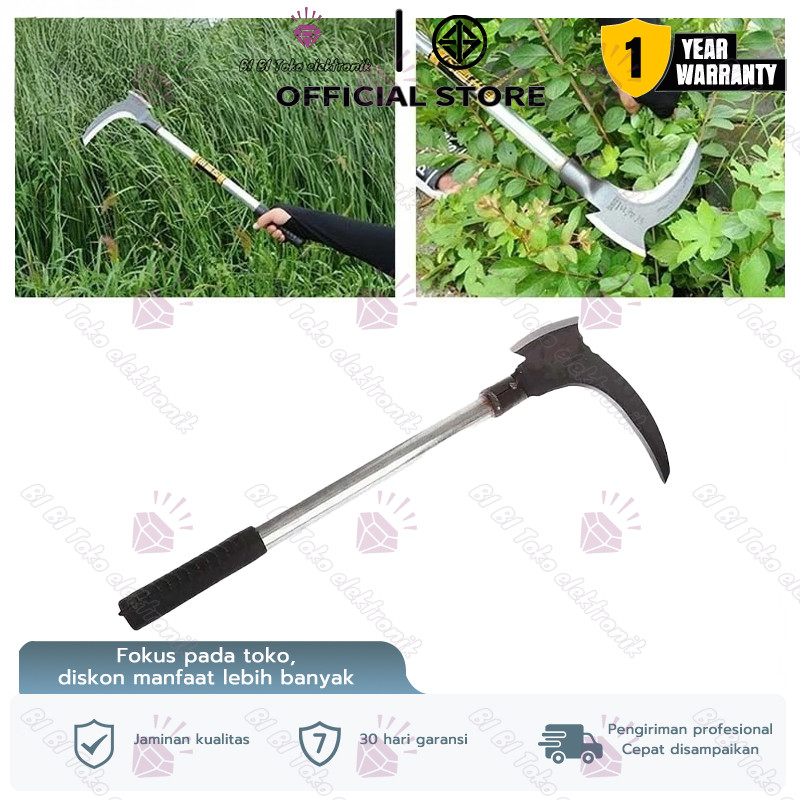 Jual 40CM Sabit Arit Rumput Baja Asli Sabit Kapak Ganda Alat Pemotong ...