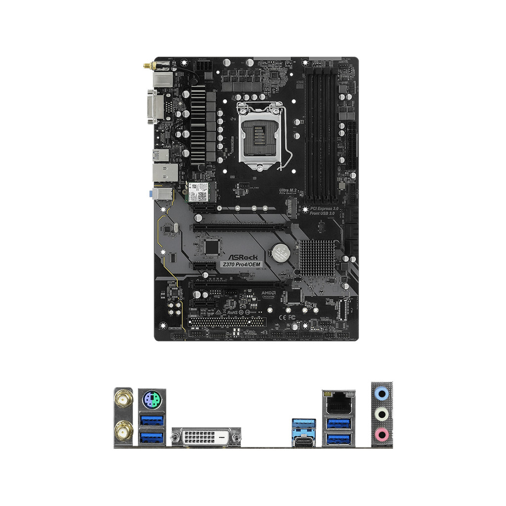Jual ASRock Z370 PRO4/OEM Motherboard Intel Z370 LGA 1151 M.2 DDR4 64GB ...