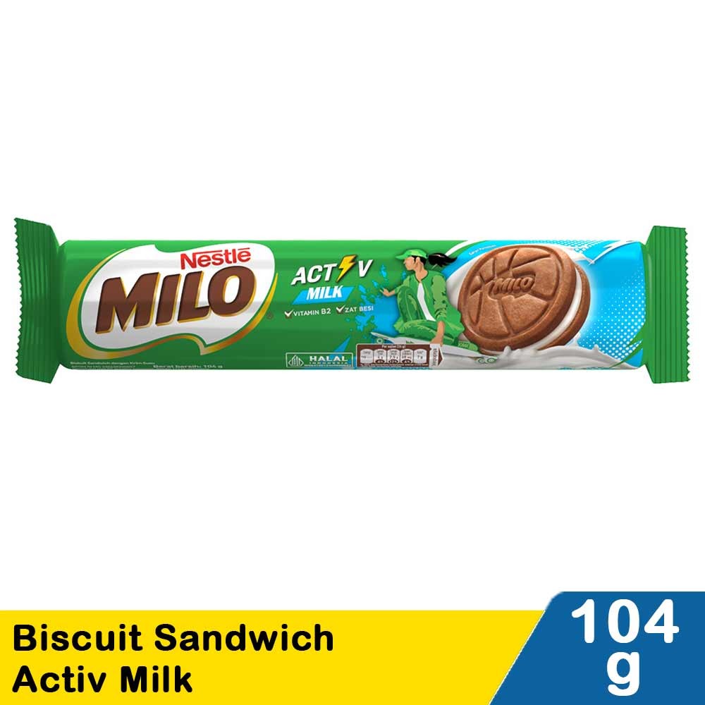 Jual MILO BISCUIT SANDWICH ACTIV MILK 104g | Shopee Indonesia