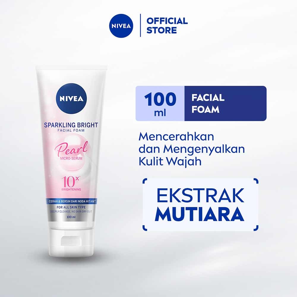 Jual NIVEA SPARKLING BRIGHT FACIAL FOAM PEARL 100mL | Shopee Indonesia