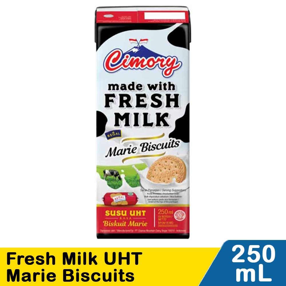 Jual CIMORY FRESH MILK UHT MARIE BISCUITS 250mL | Shopee Indonesia