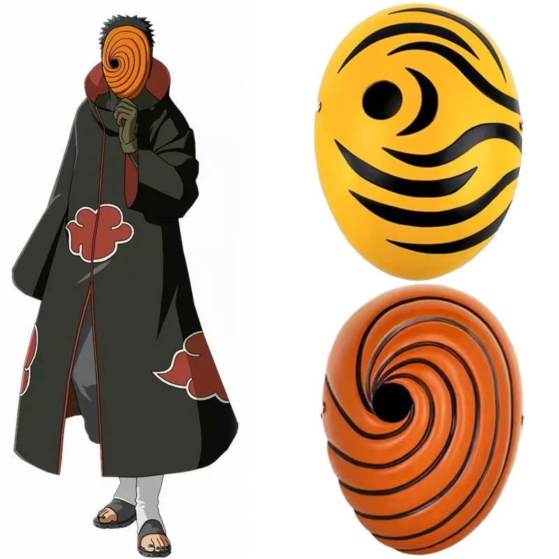 Jual Naruto Cosplay Anime Cosplay Naruto Akatsuki Mask Obito Orange ...