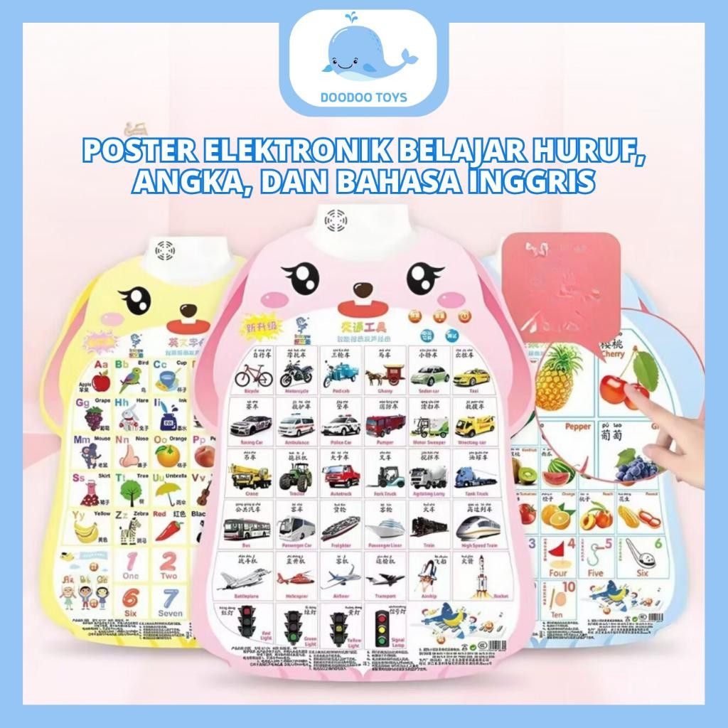 Jual Doodoo Toys Poster Bersuara Edukasi Anak Poster Belajar Bersuara ...