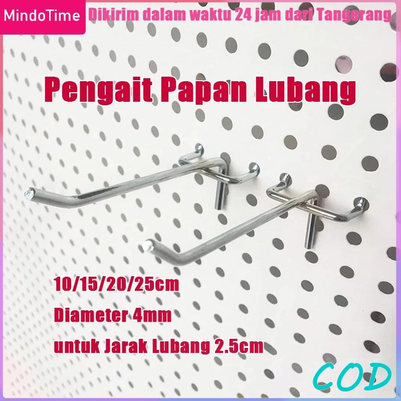 Jual Pengait Papan Lubang Display Barang ,Bracket Gantungan Rak,3 Kaki ...