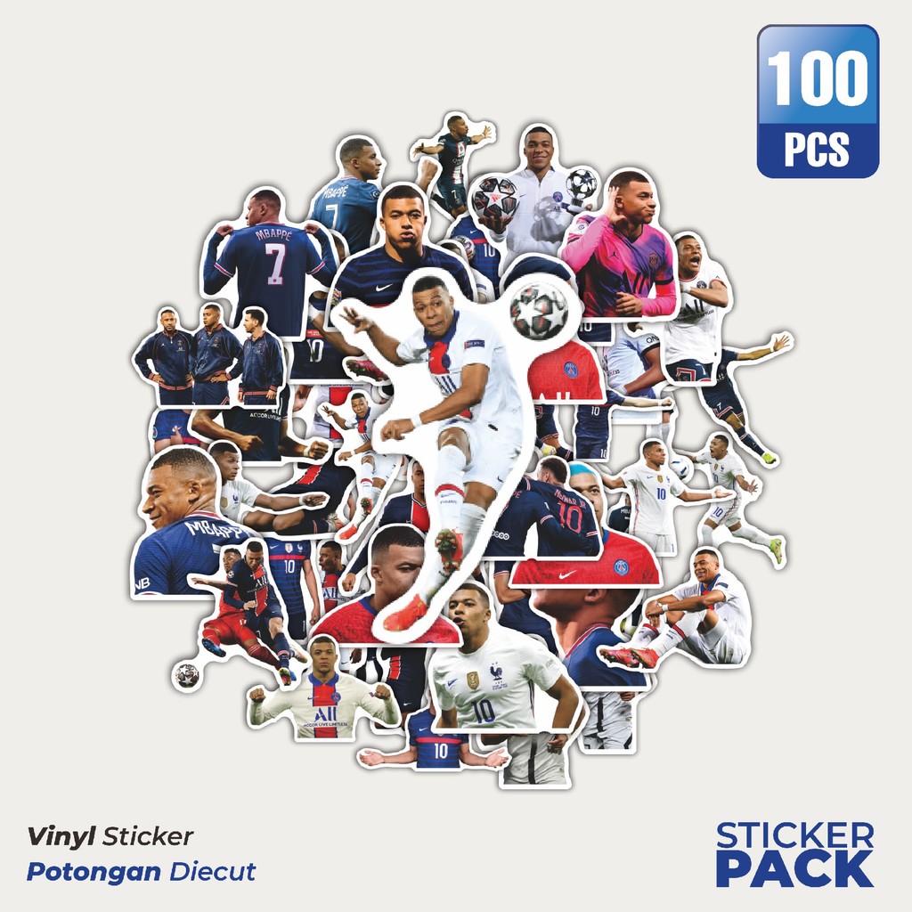 Jual Stiker Vinyl Stiker Kylian Mbappe V2 Waterproof Aesthetic- Untuk ...
